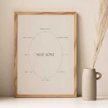 Modny Plakat z kołem - Self Love Circle